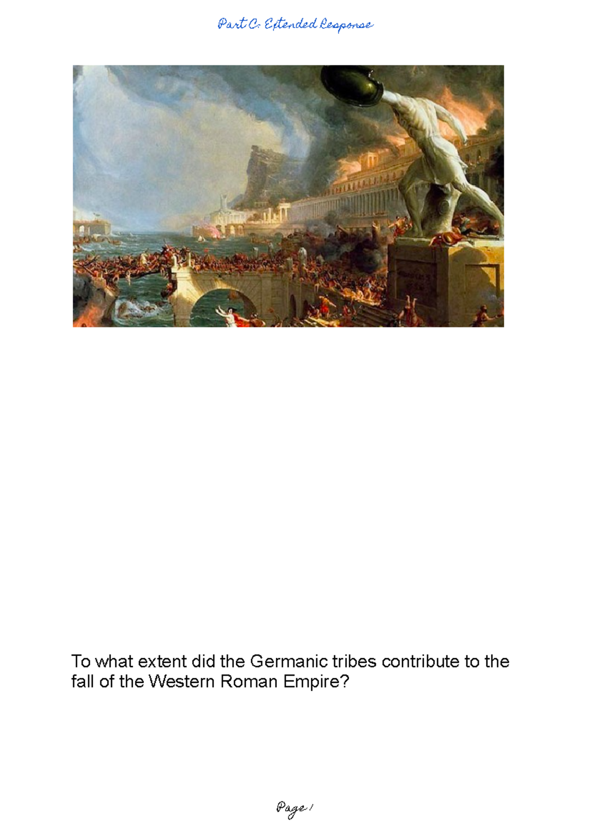 Historical Investigation essay: 22/25 - To what extent did the Germanic ...