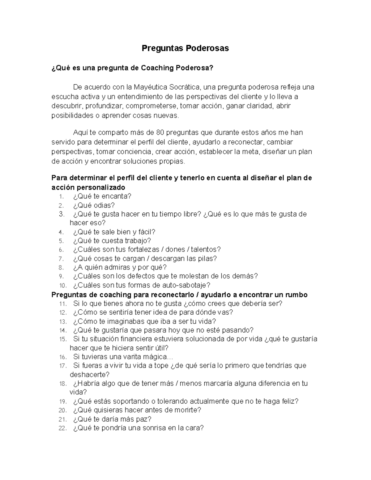 Preguntas poderosas - Preguntas Poderosas ¿Qué es una pregunta de ...