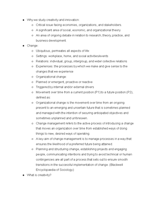 Creativity and Innovation Notes - A group is defined as two or more ...
