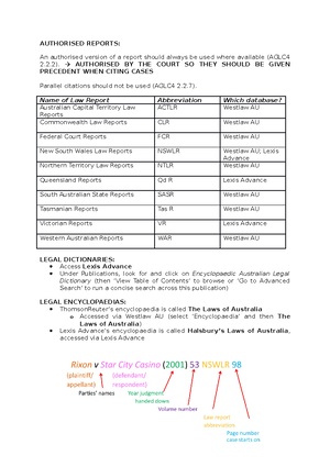 AGLC4 All Examples - AGLC4 Footnote and Bibliography Examples Caution ...