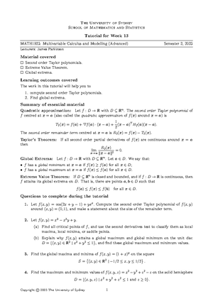 2022 4u math hsc - MATH1923 - Studocu