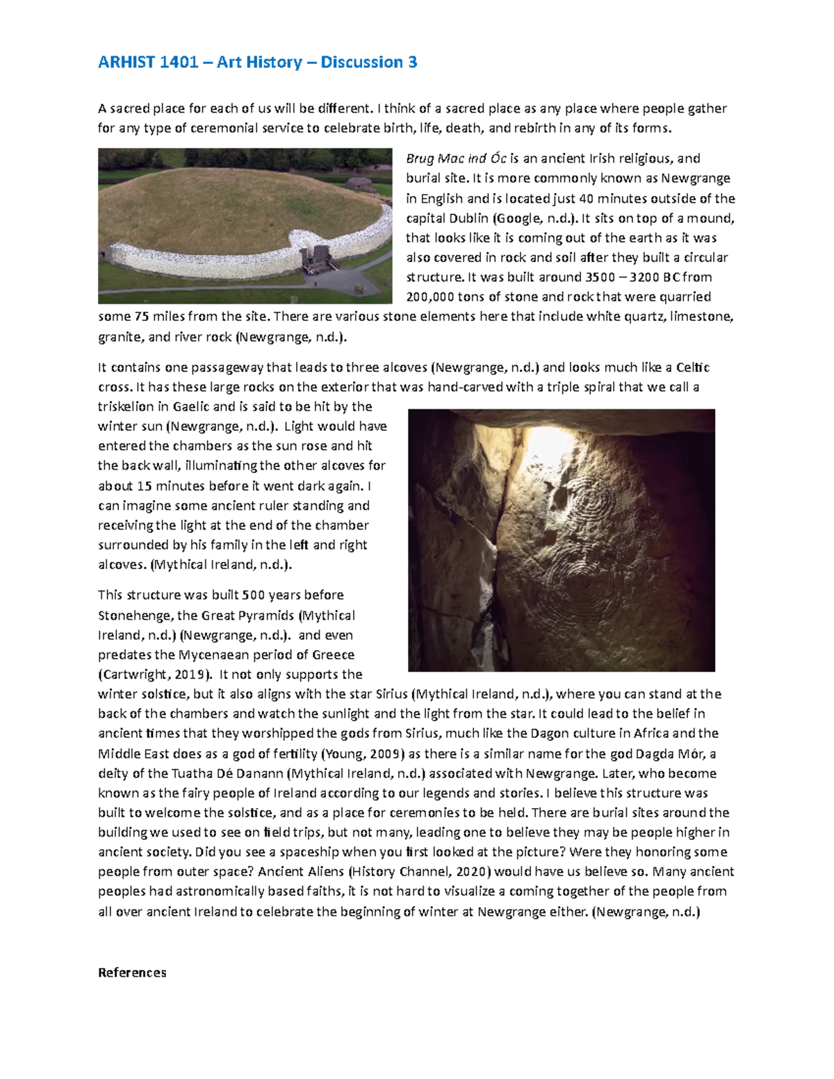 AHIST 1401 - Discussion 3 - ARHIST 1401 – Art History – Discussion 3 A ...