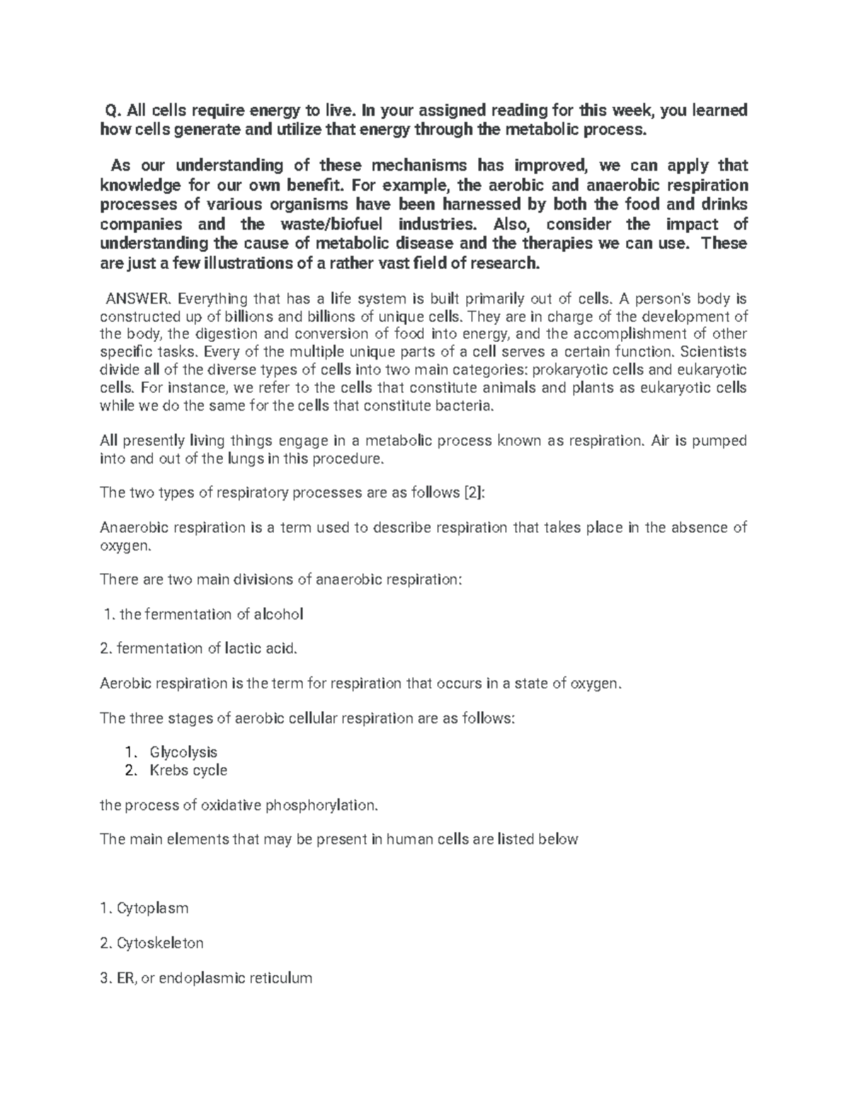 Unit 4 - This is the mandatory assignments - Q. All cells require ...