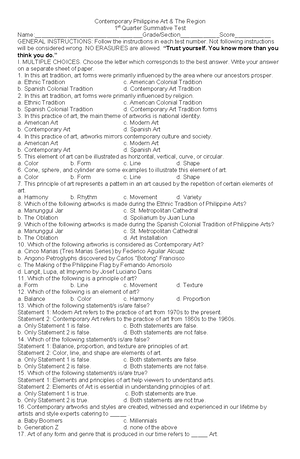 Q2 SHS CPAR Module 7 - Contemporary Philippine Arts from the Regions ...