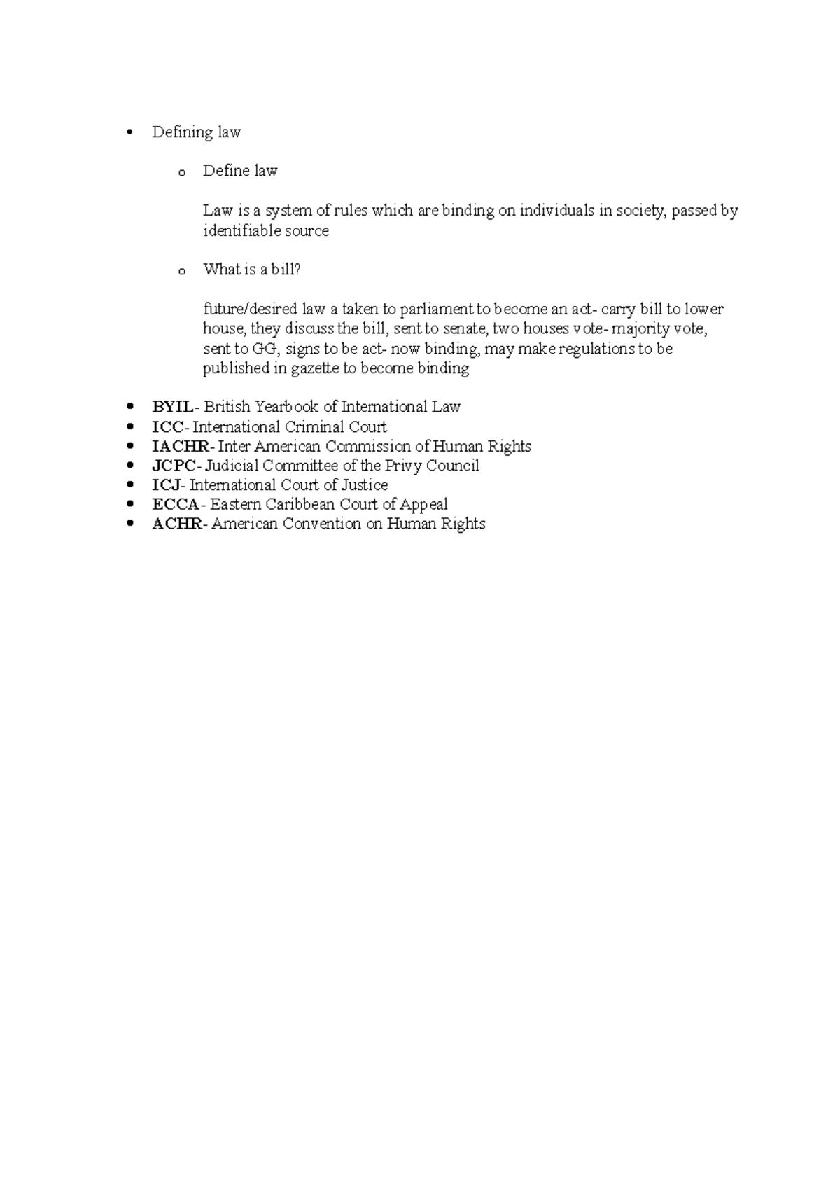 Defining law - Studocu