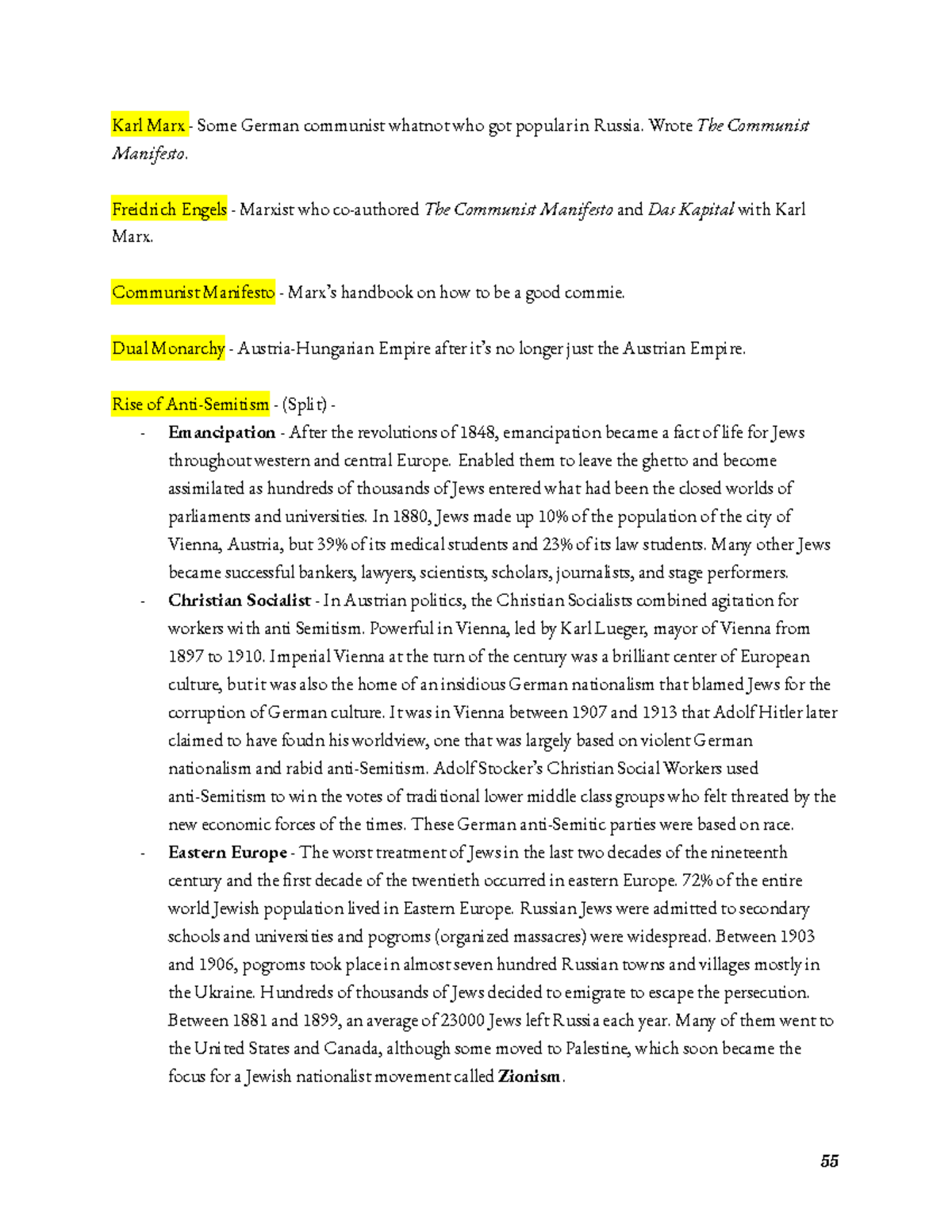 55 - Communism, Dual Monarchies, Rise of Anti-Semitism. Studies in ...