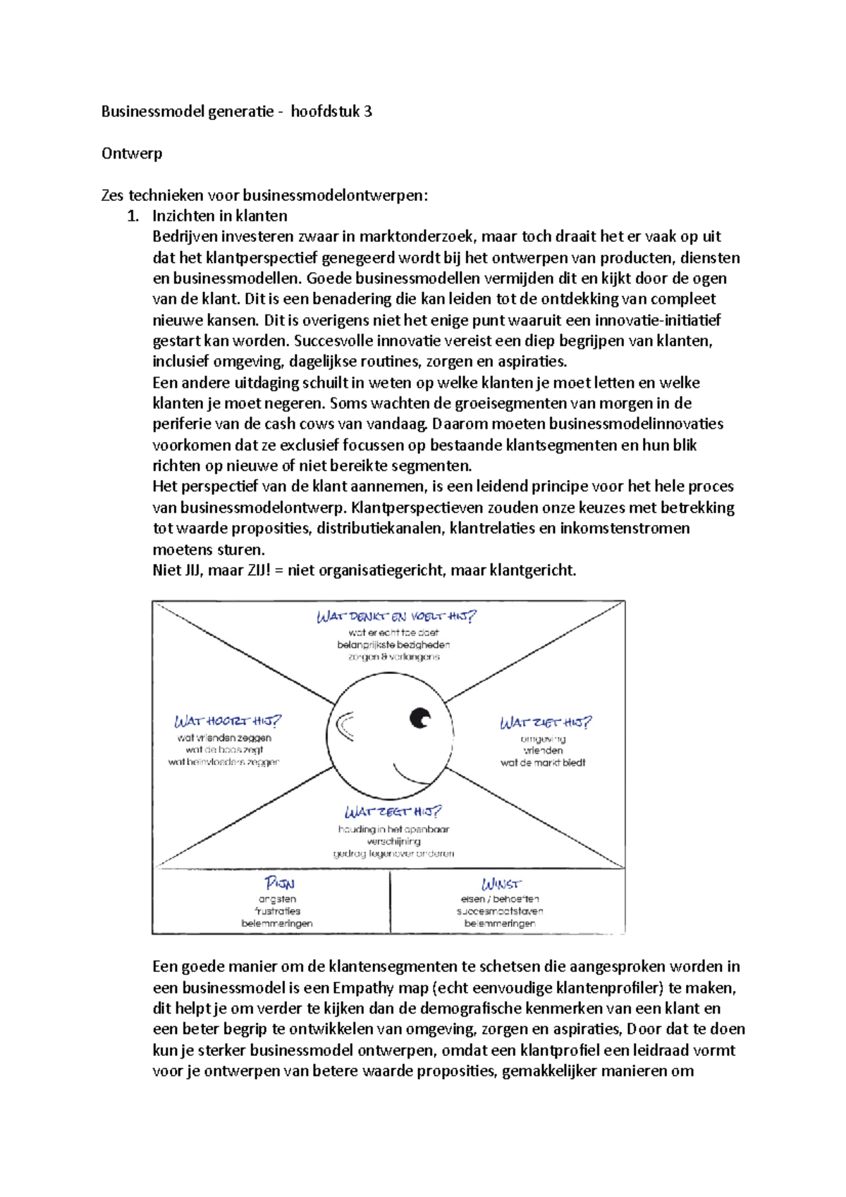 Business model generatie h3 - Businessmodel generatie hoofdstuk 3 ...