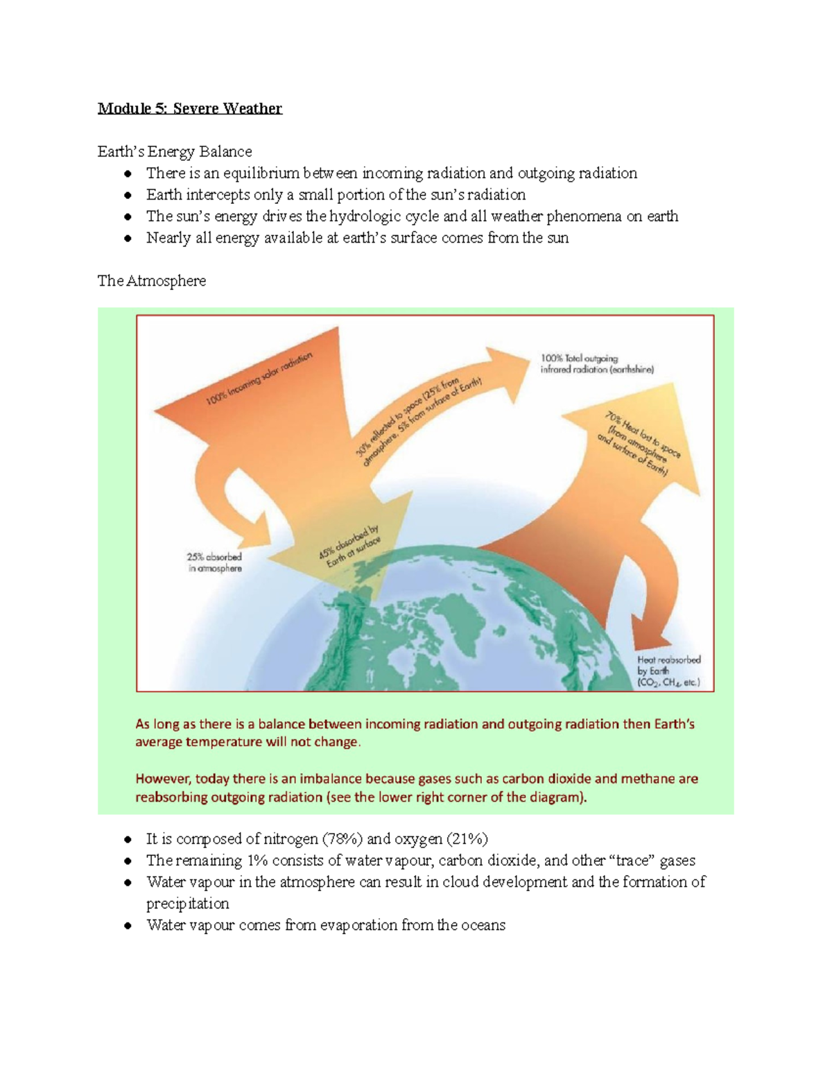 geo 2152 module 5 - Module 5: Severe Weather Earth’s Energy Balance ...
