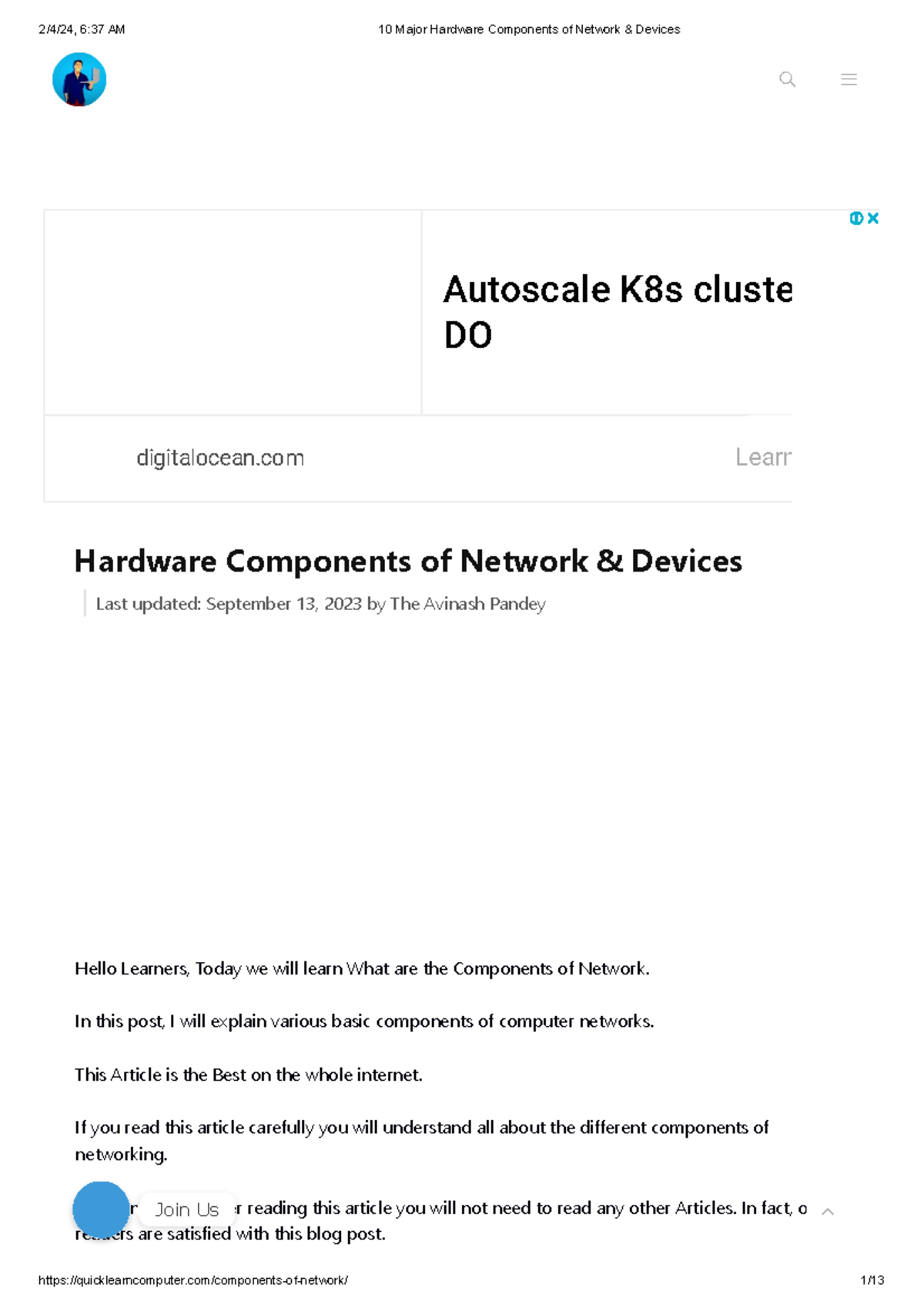 10 Major Hardware Components of Network & Devices - Hardware Components ...