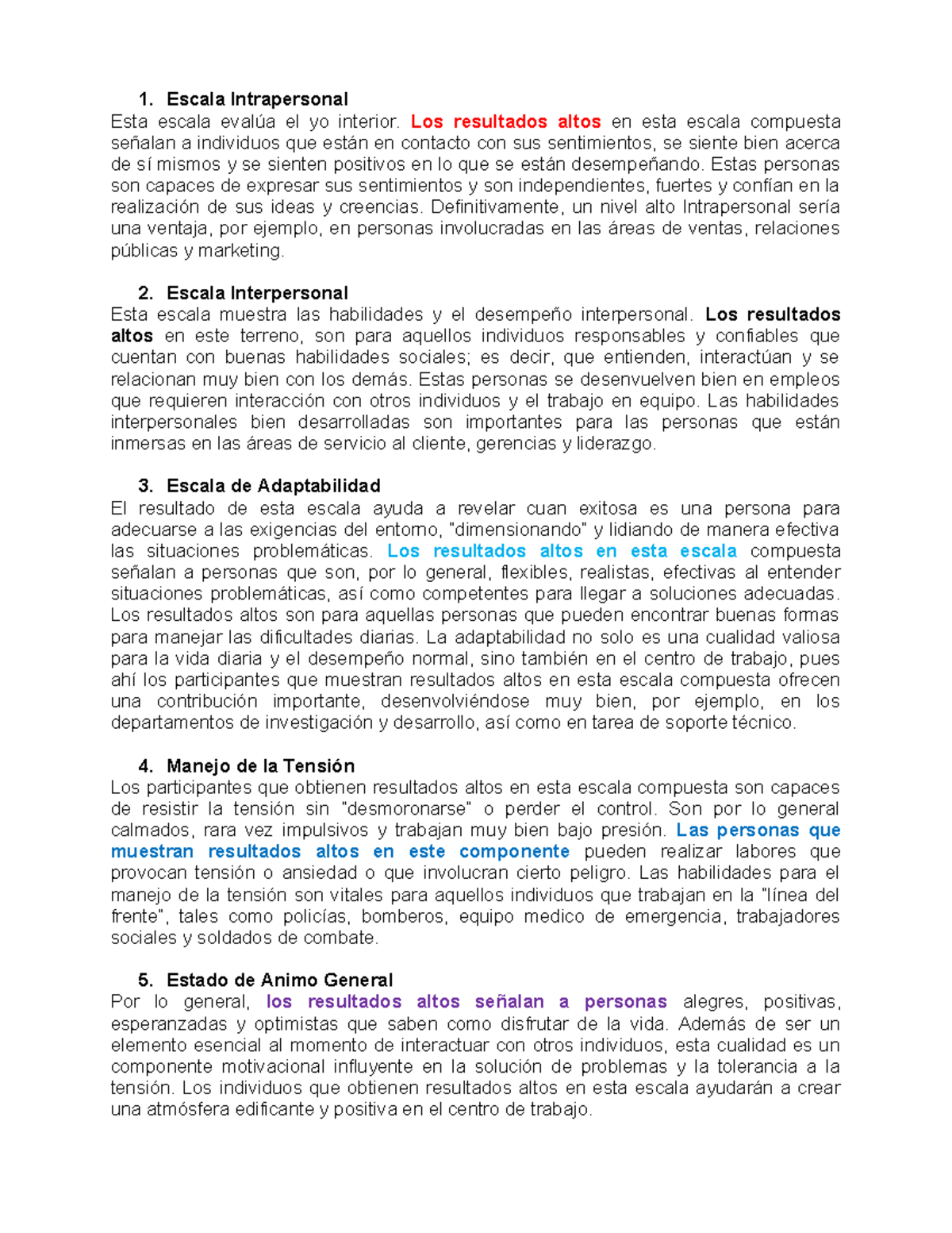 Interpretacion Ice Baron por Escalas - Escala Intrapersonal Esta escala ...