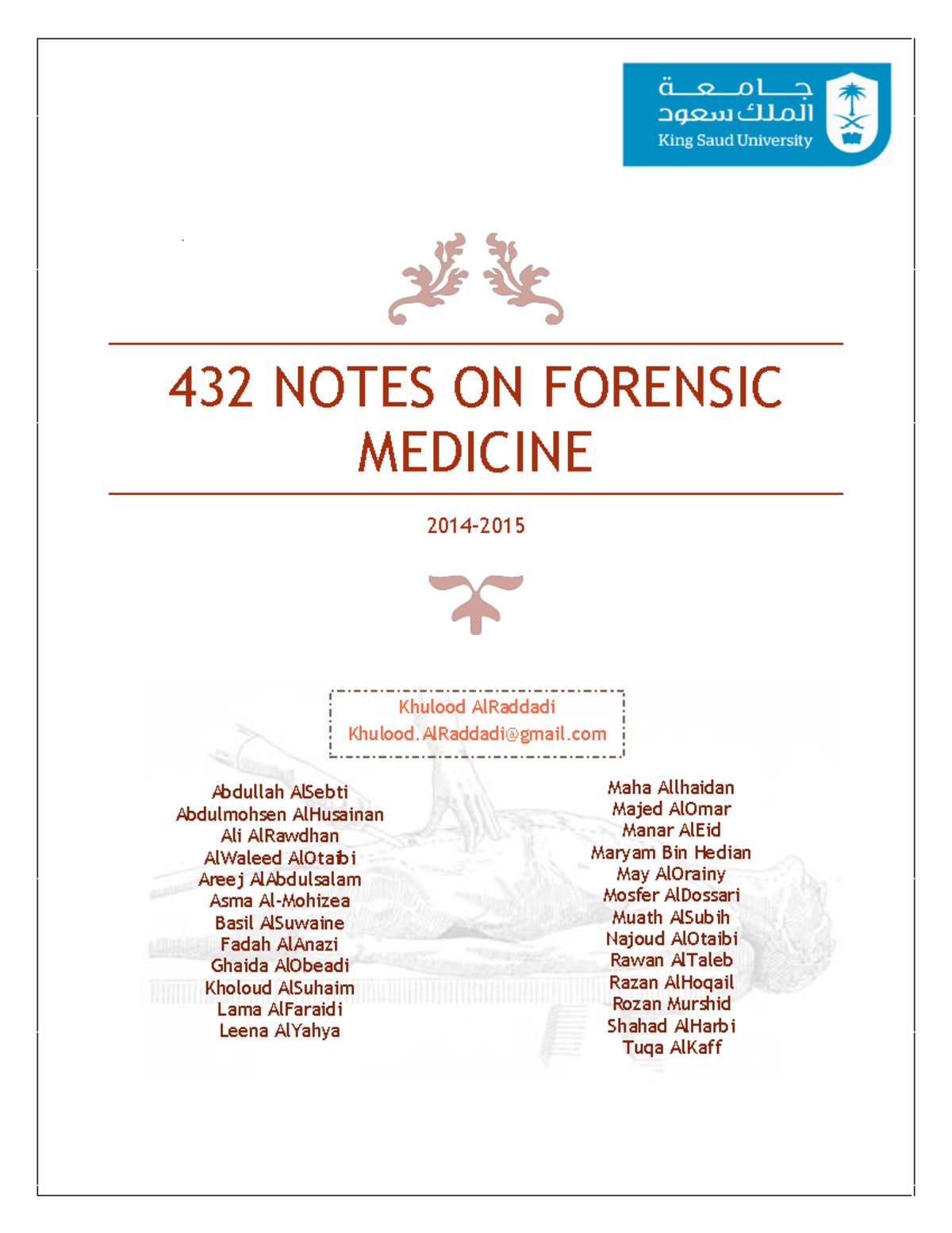 432 Notes on Forensic Medicine - 432 NOTES ON FORENSIC MEDICINE 2014 ...