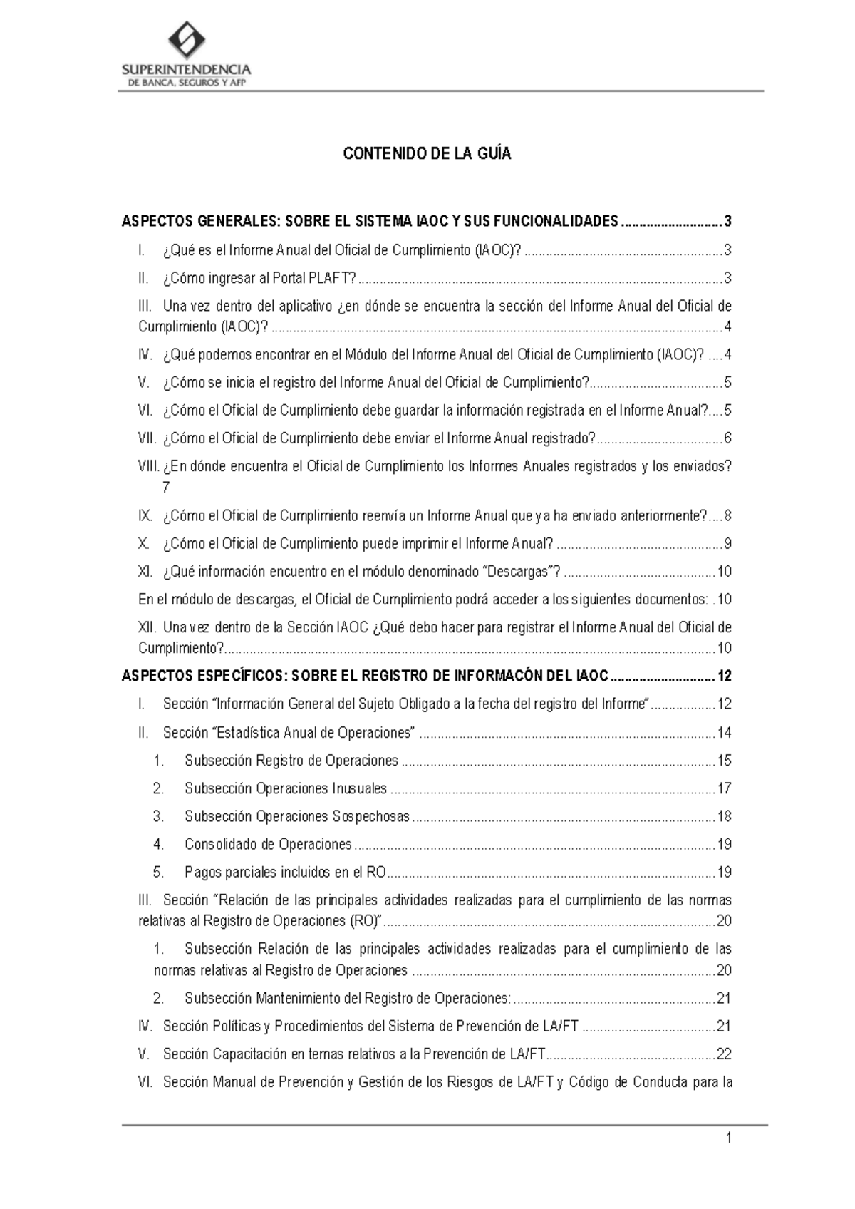Guía del IAOC Plantilla General - CONTENIDO DE LA GUÍA ASPECTOS ...