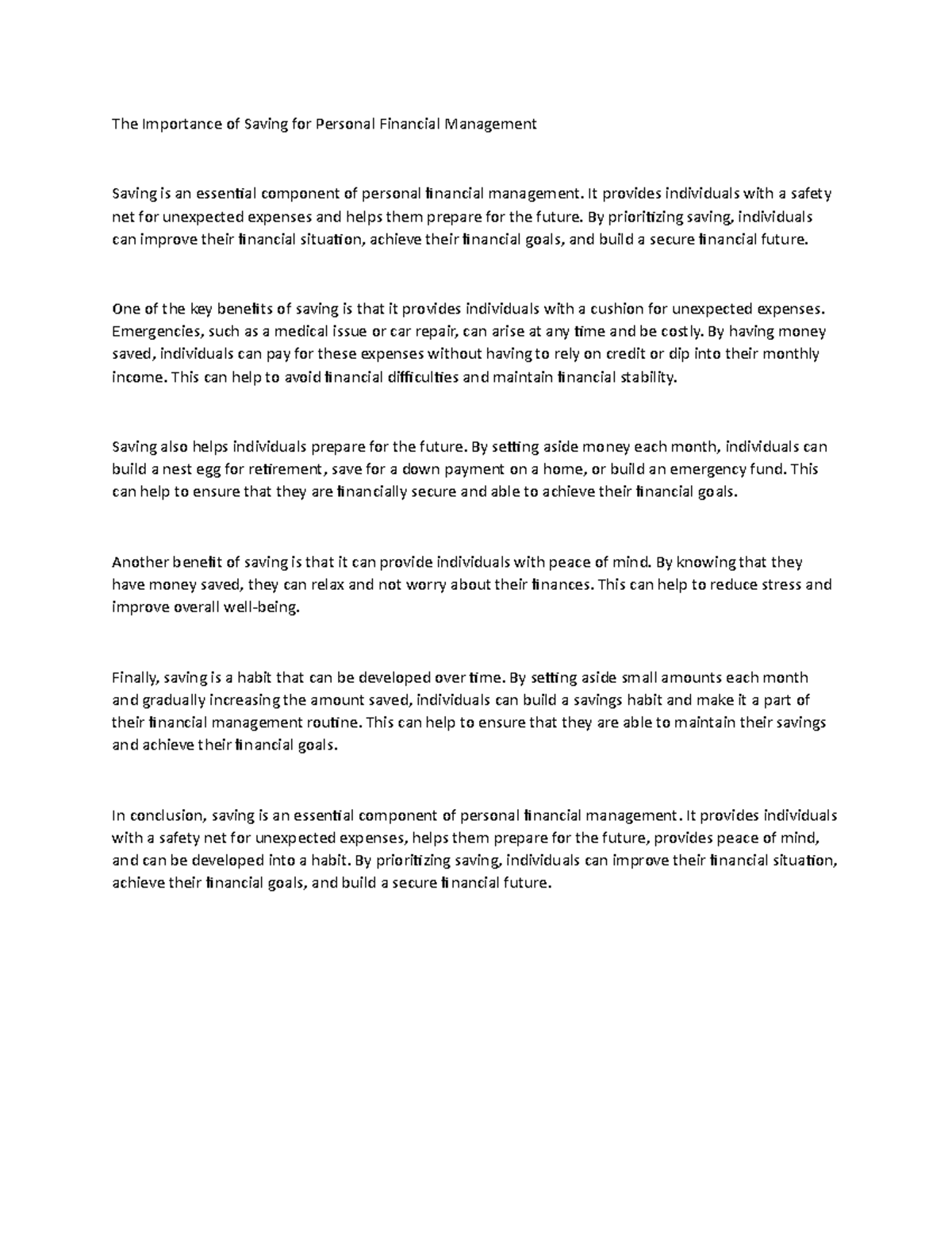 The Importance Of Saving For Personal Financial Management It the-importance-of-saving-for-personal-financial-management-it