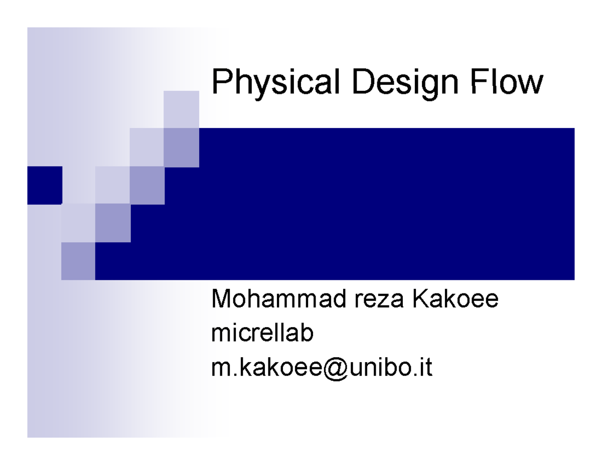 Pd flow pd analysis needed docs bedded gone to the - Physical Design ...