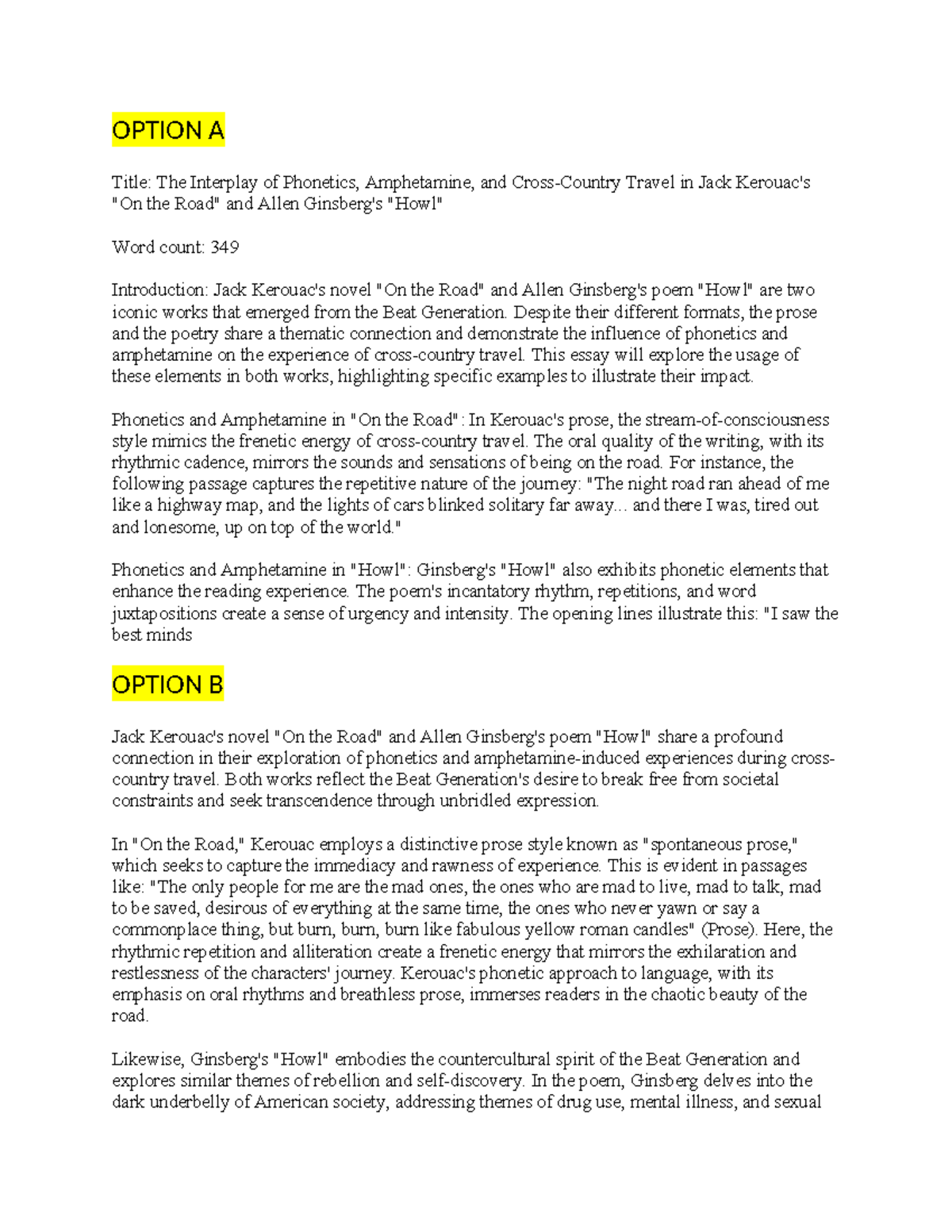 Chatgpt POEM- Prose - Perfect - OPTION A Title: The Interplay of ...