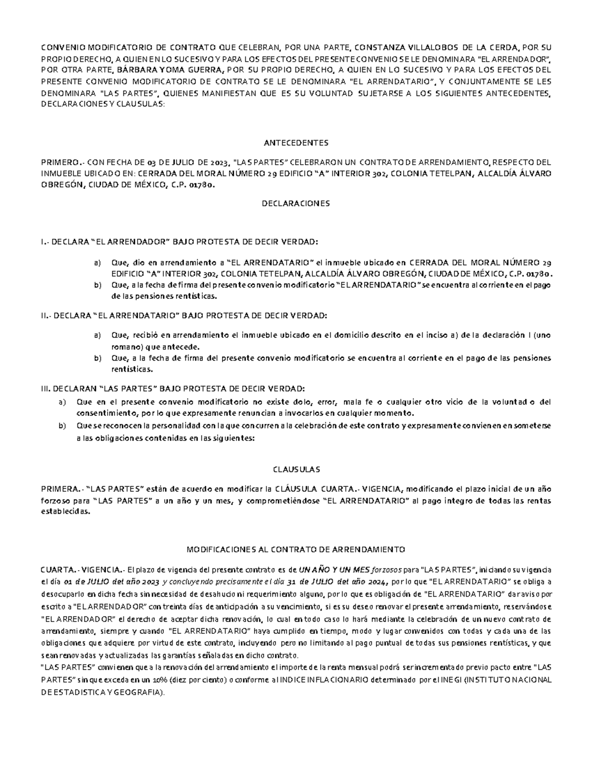 Convenio Modificatorio A 14872 - CONVENIO MODIFICATORIO DE CONTRATO QUE ...