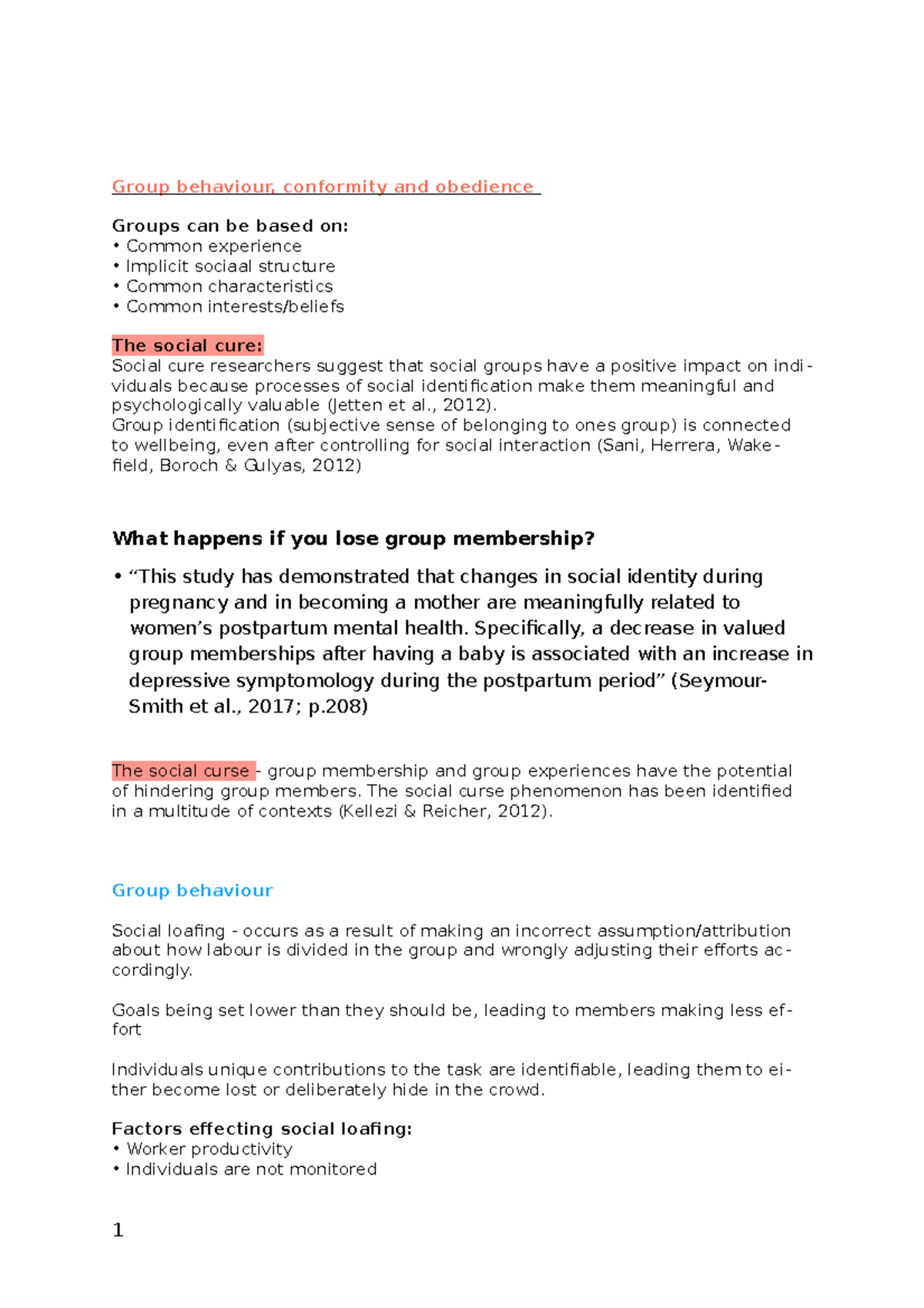 Group behaviour, conformity and obedience copy - Group behaviour ...