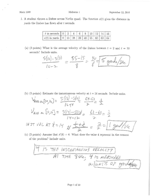 Sample Final Exam 4 - (1) (9 points) Answer the questions about the ...