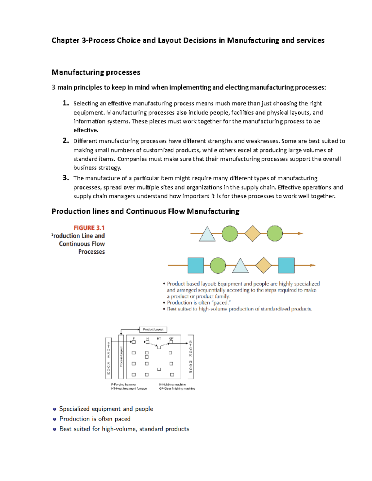 Chapter 3 OM - Operations Management - Chapter 3-Process Choice and ...