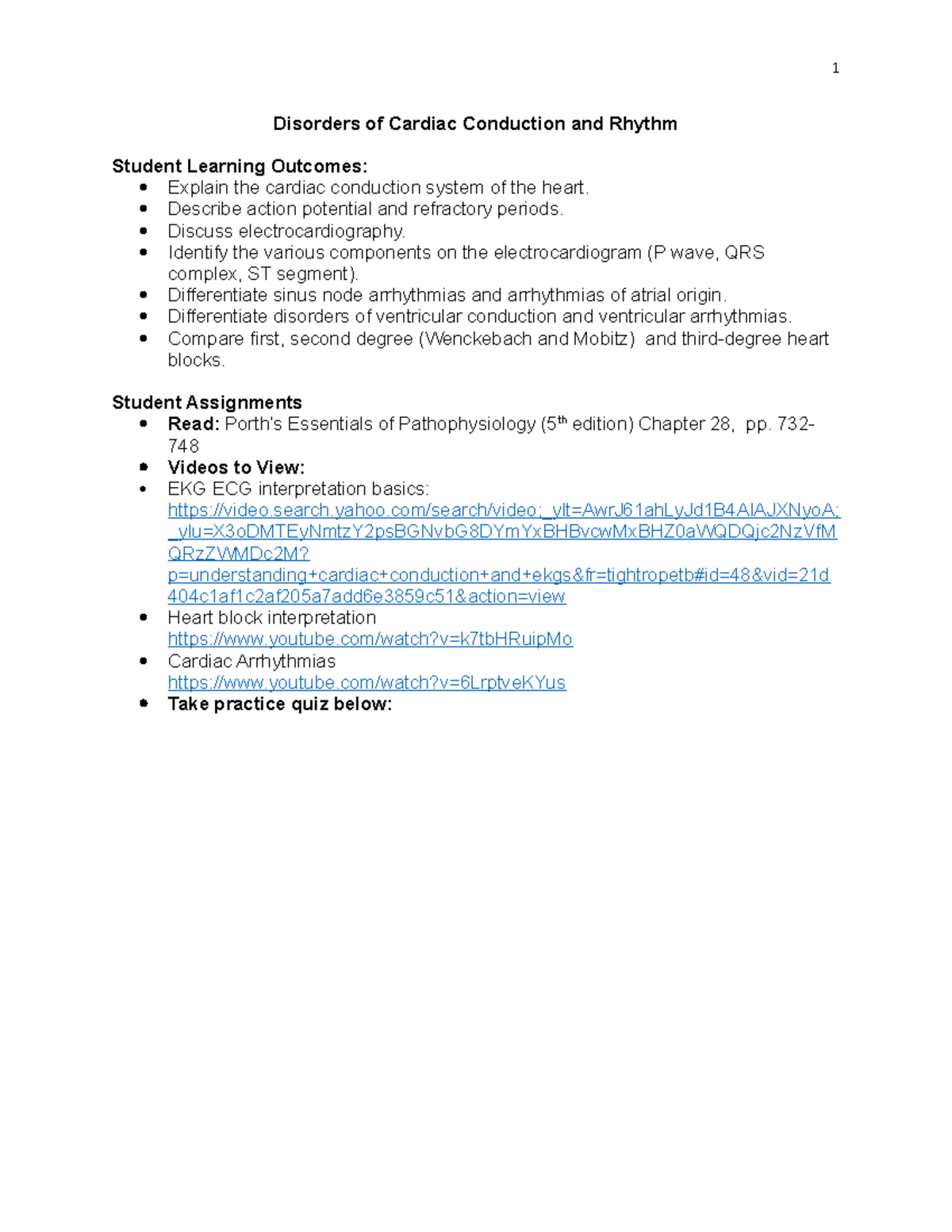 Disorders of Cardiac Conduction and Rhythm NEW1 - Disorders of Cardiac ...
