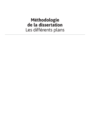 La dissertation types de sujets et types de plans - Construire un plan : les et les types de ...