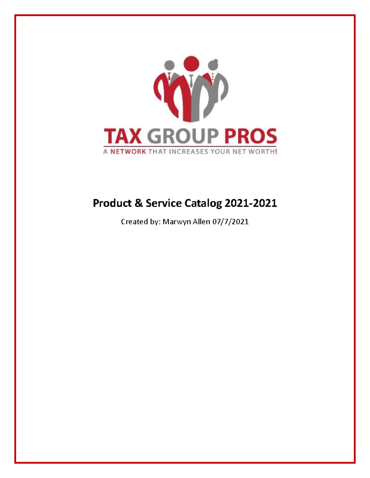 TGP- Product and Service Catalog - Product & Service Catalog 2021 ...