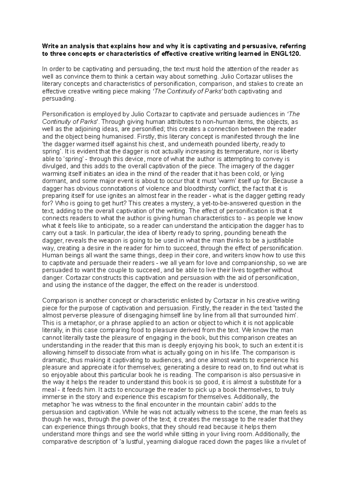 Eng Exam - Eng essay - Write an analysis that explains how and why it ...