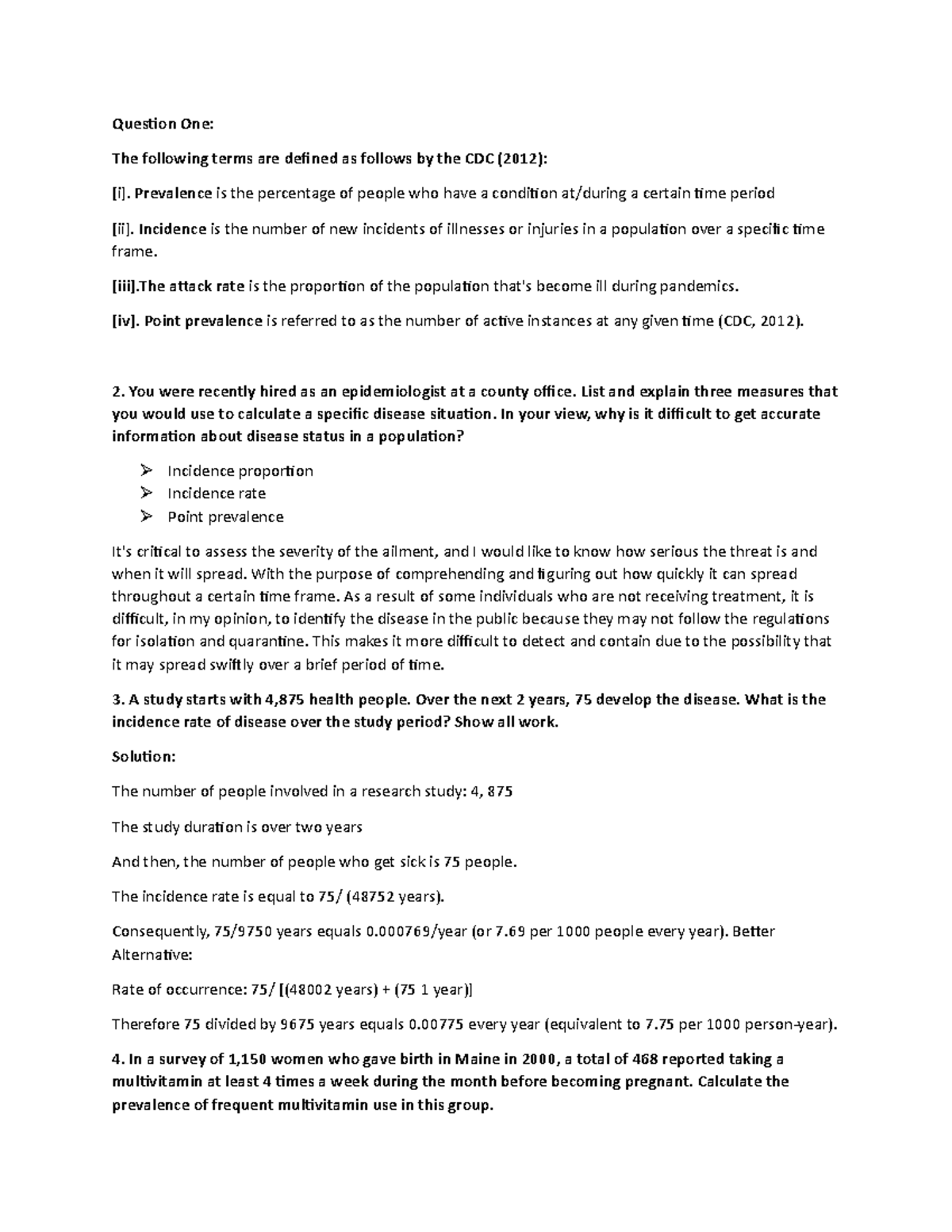 HS 3311 Learning Journal UNIT 2 Question One The Following Terms Are