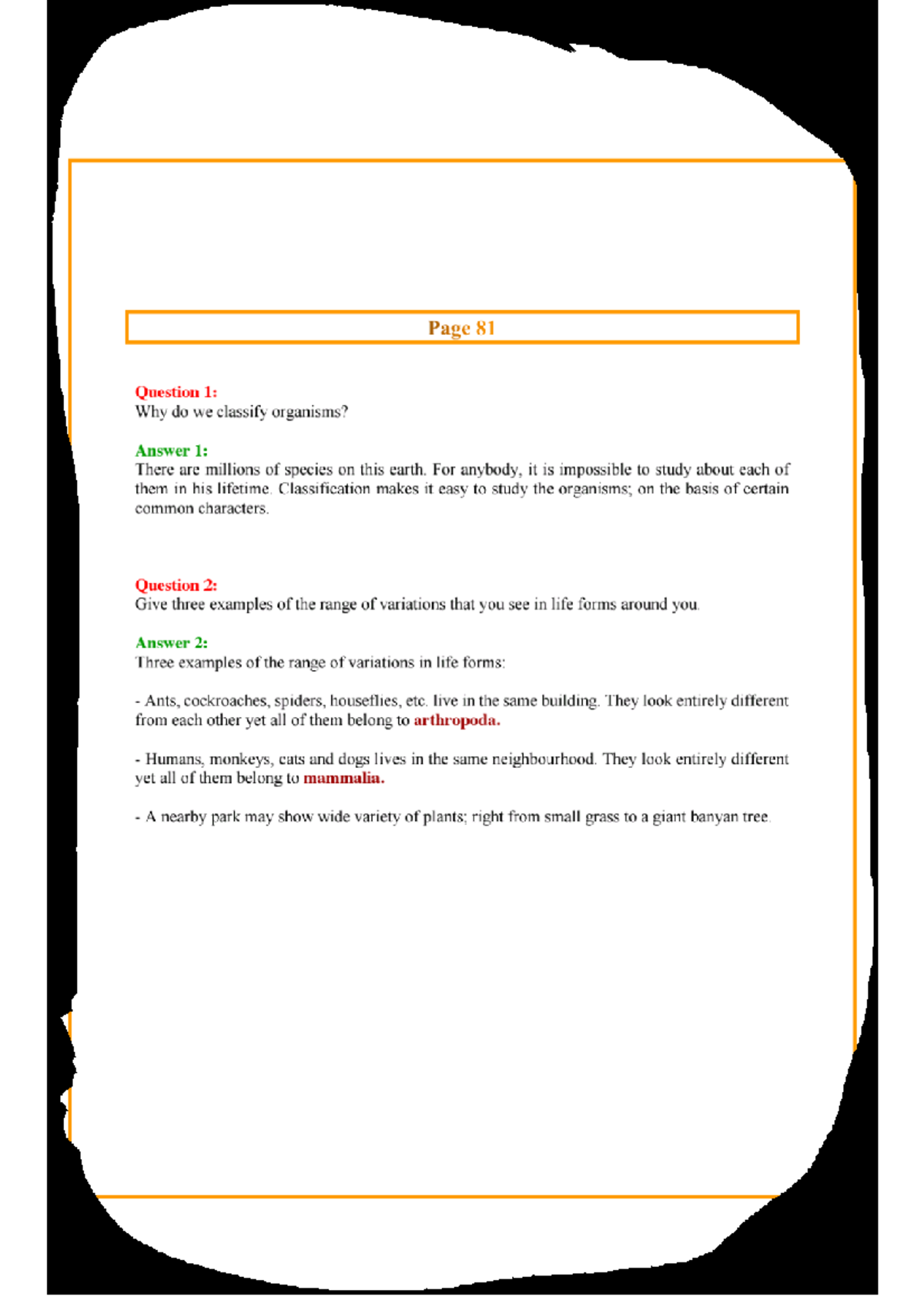 Class 9 chapter 7 - Is it helpful - Page 81 Question 1: Why do we classify organisms? Answer 1 ...