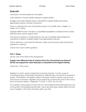 TMA 02 Social Science - DD102- TMA 02 - TMA 02 Part 1 - Written ...