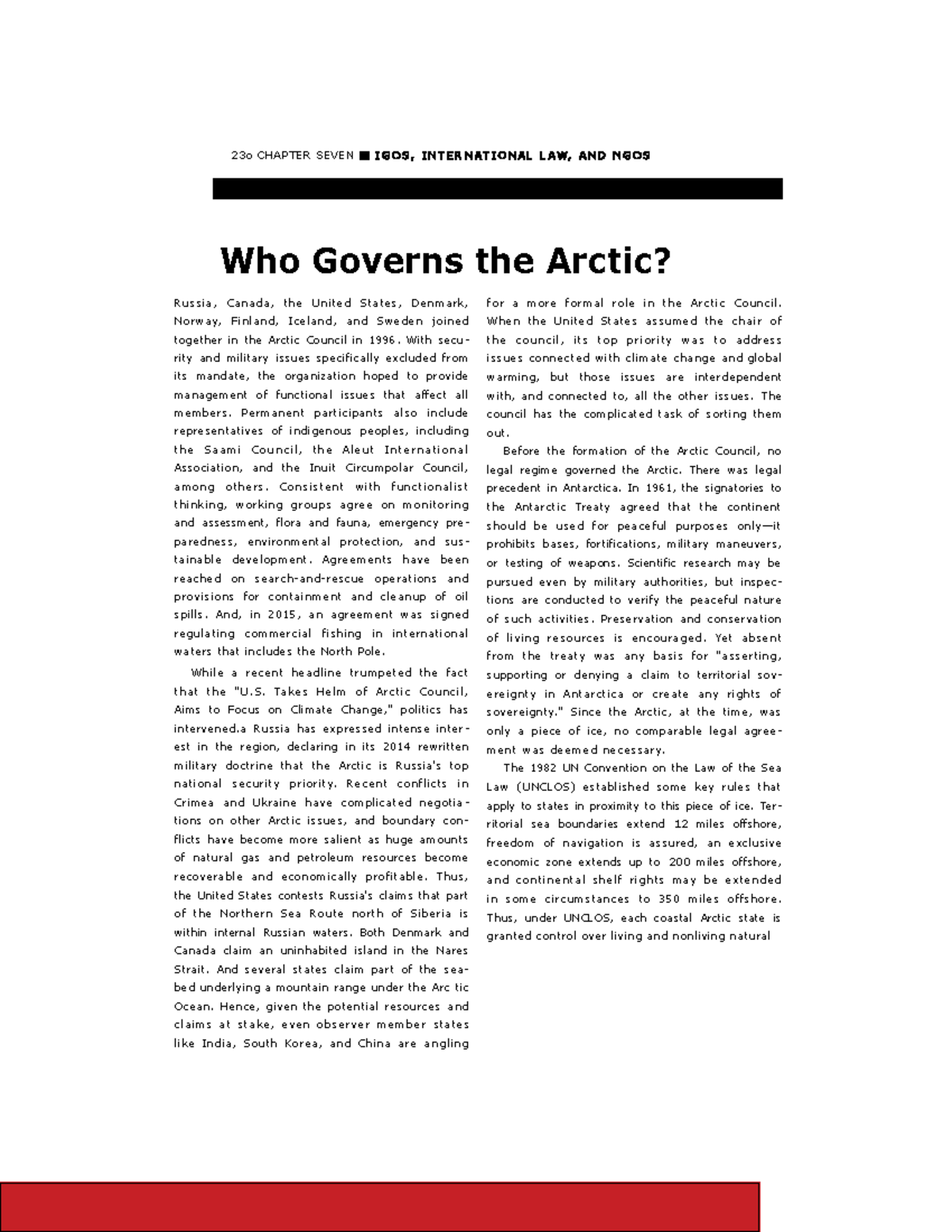 Who Governs the Arctic - 23o CHAPTER SEVEN I G O S , I N T E R N A T I ...