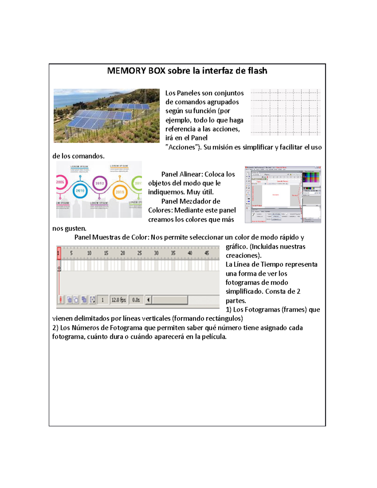 Memory BOX sobre la interfaz de flash - MEMORY BOX sobre la interfaz de flash Los Paneles son ...