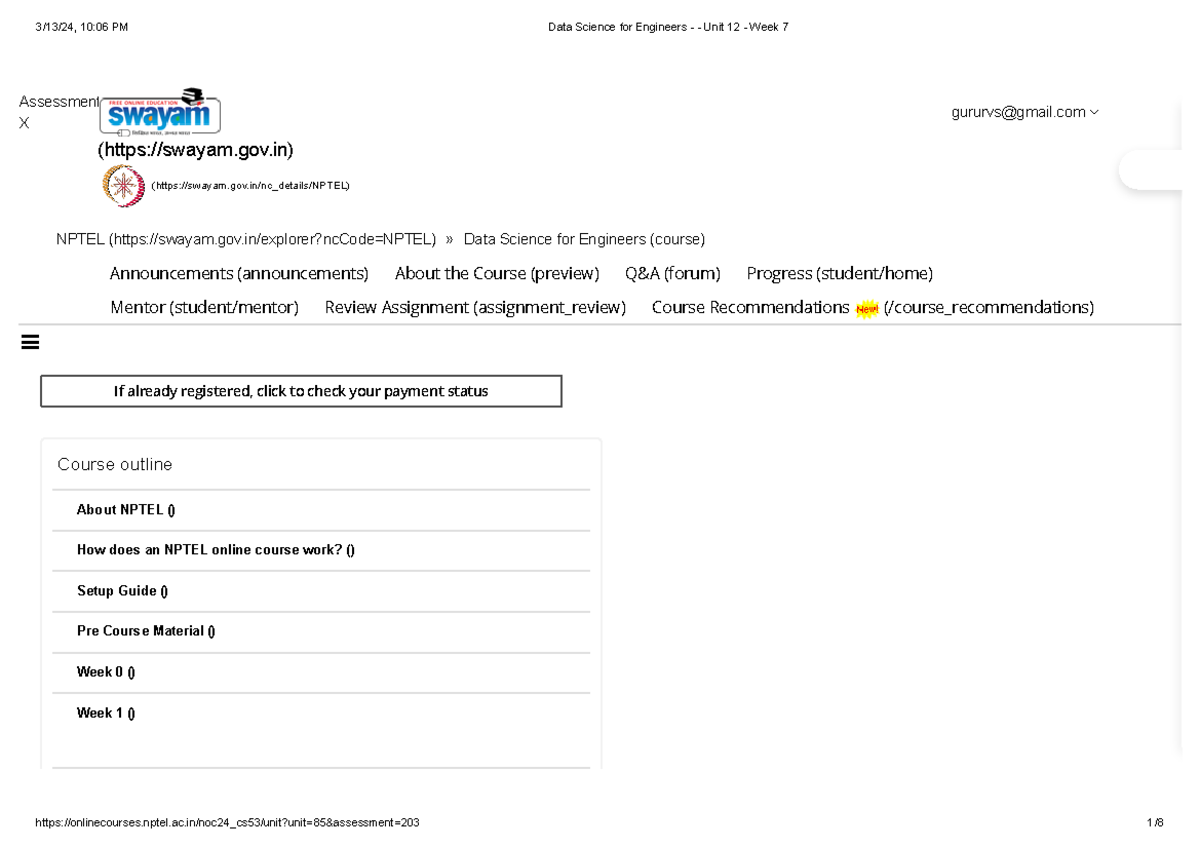 Data Science for Engineers - Unit 12 - Week 7 - NPTEL (swayam.gov ...