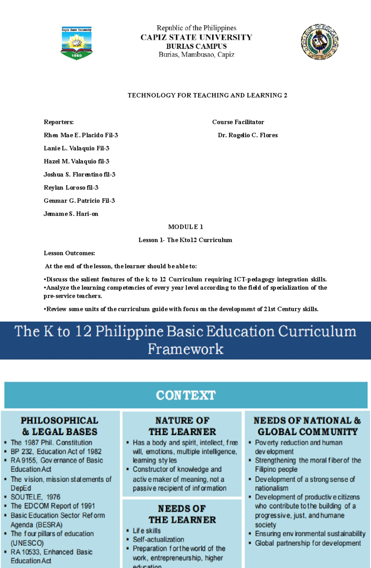 Technology FOR Teaching AND Learning 2 - TECHNOLOGY FOR TEACHING AND ...