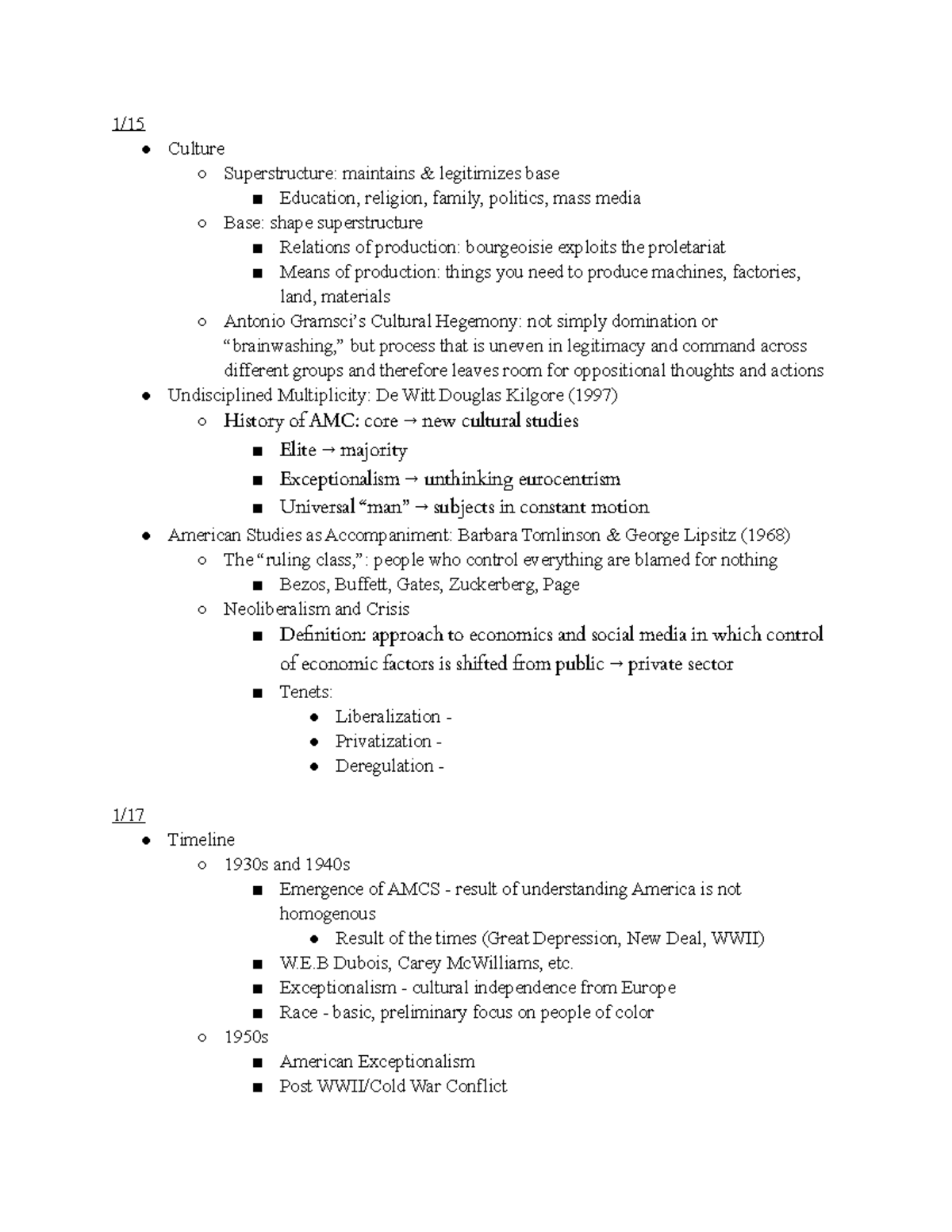 Intro to AMCS Notes - 1/ Culture Superstructure: maintains ...