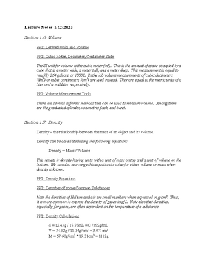 The Scientific Method - Lecture Notes 1/9/ Section 1: The Scientific ...