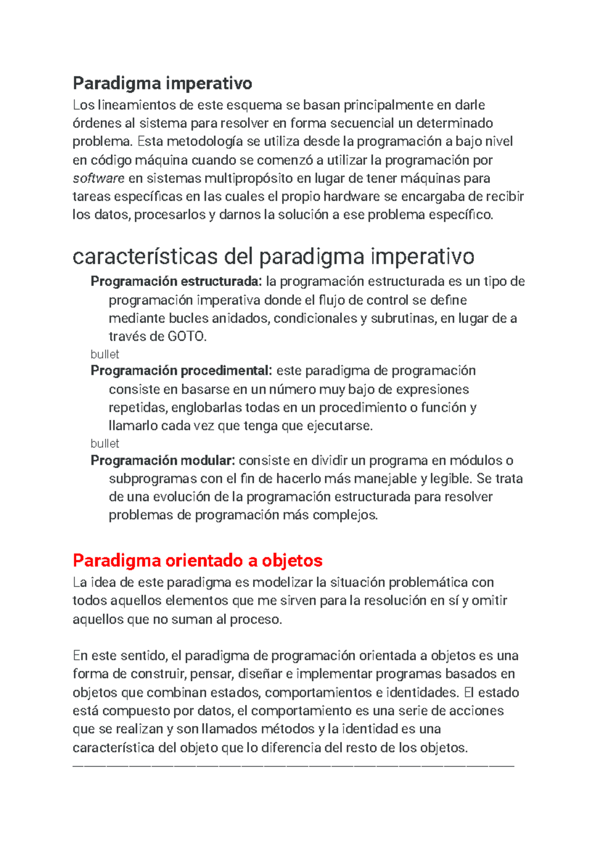 Paradigma imperativo - ..... - Paradigma imperativo ####### Los lineamientos de este esquema se ...