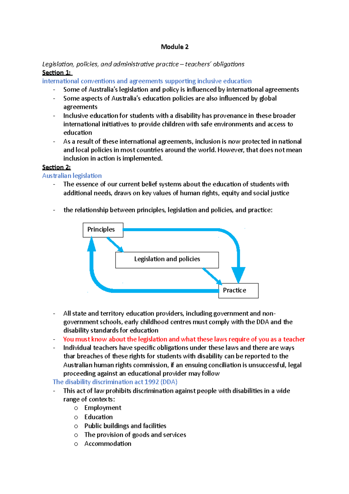 week 2 module notes - EDUC3023 - SCU - Studocu
