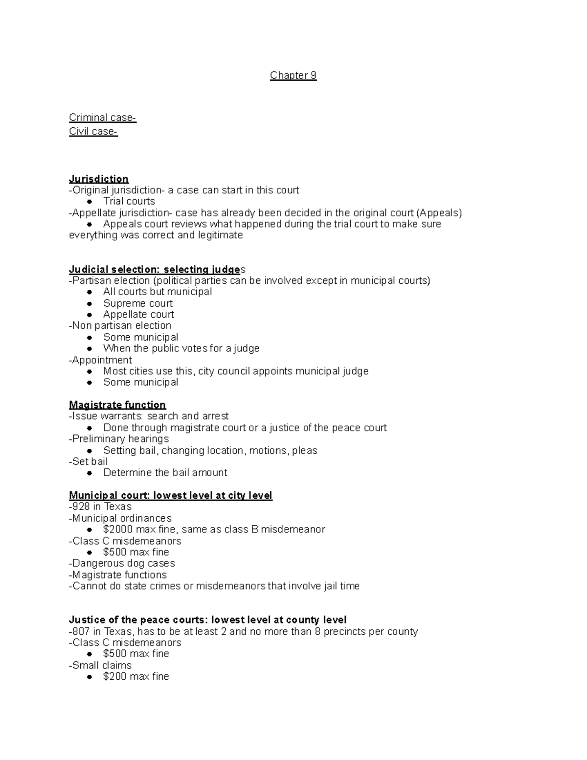 Chapyer 9 - Lecture notes with vocabulary words and some possible quiz ...