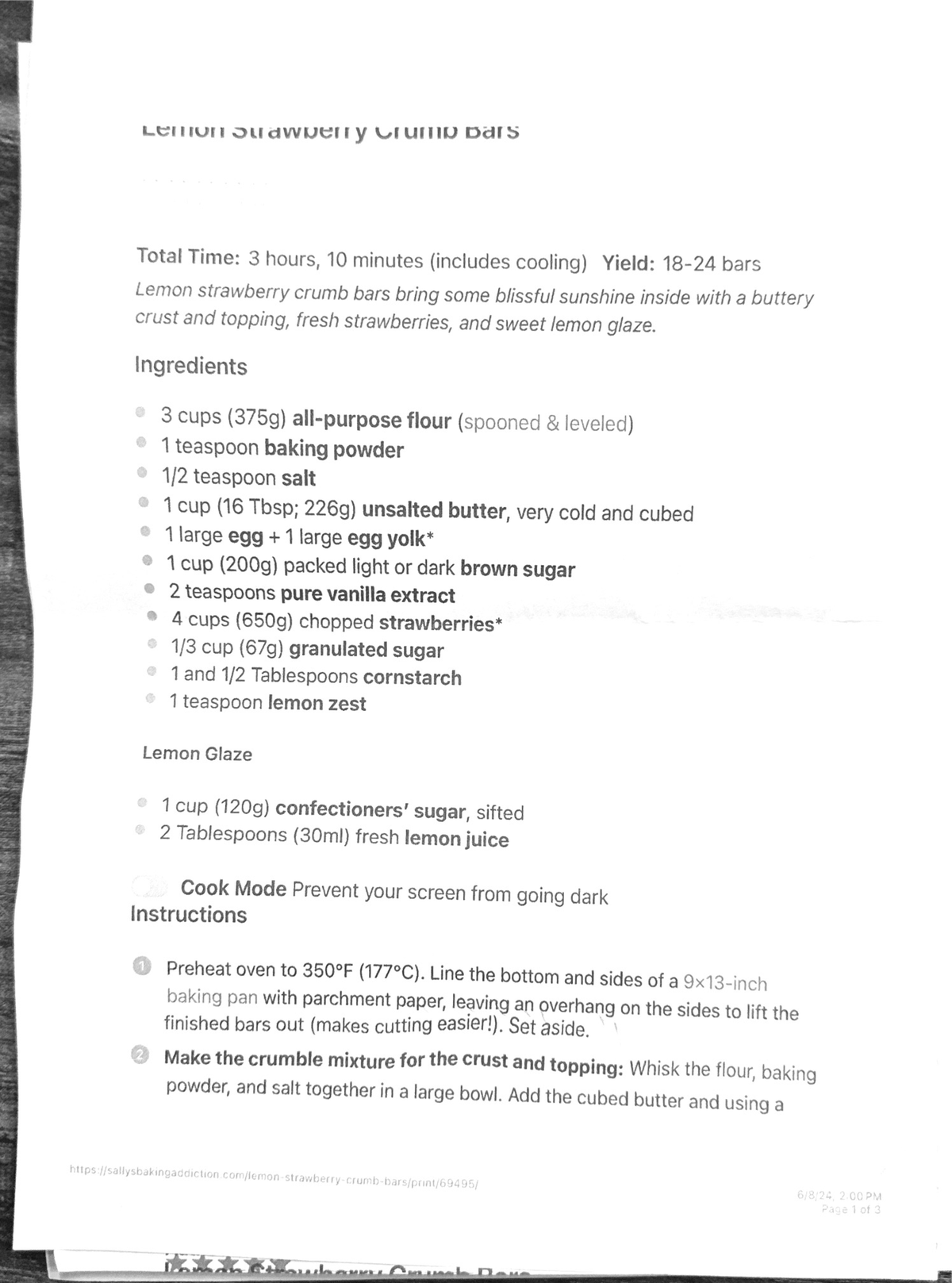 Fah - He’s - Lemon Crump pars Total Time: 3 hours, 10 minutes (includes ...