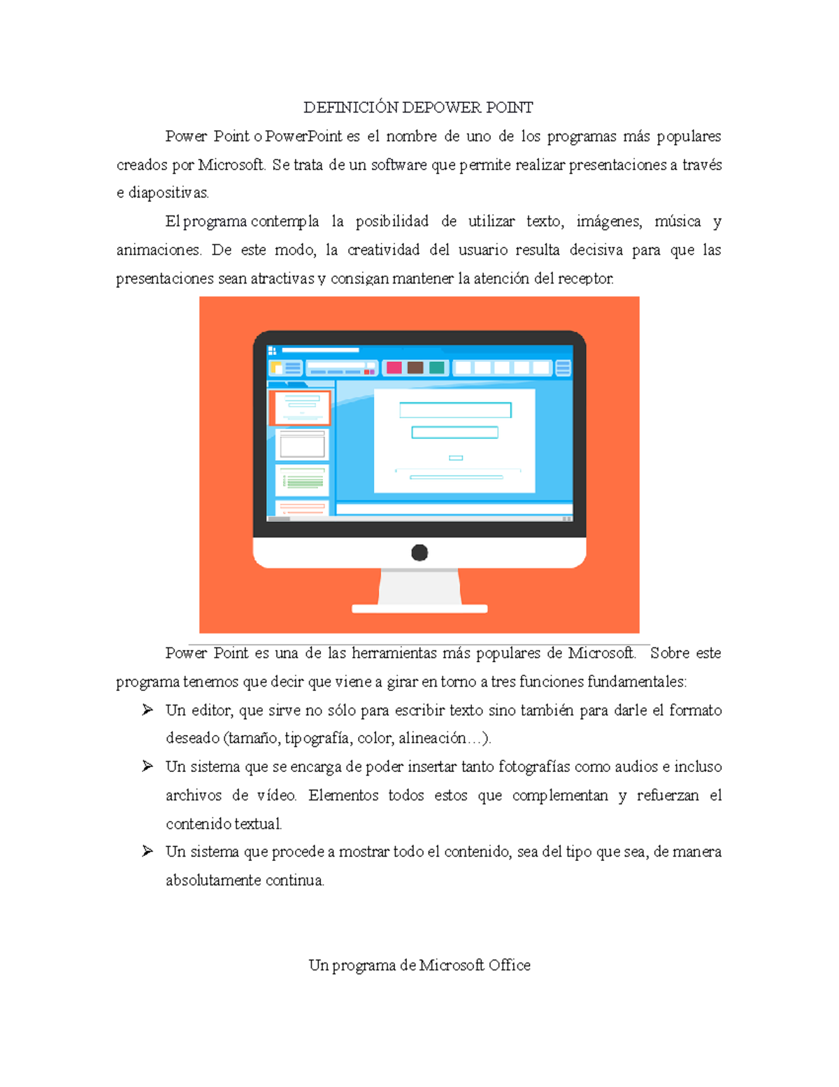 Definición Microsoft Office Power Point - DEFINICIÓN DEPOWER POINT ...