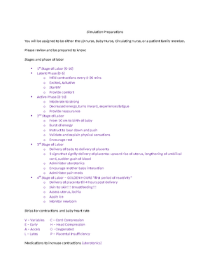 Labor and Delivery - OB Notes - Labor and Delivery Labor Begins with ...