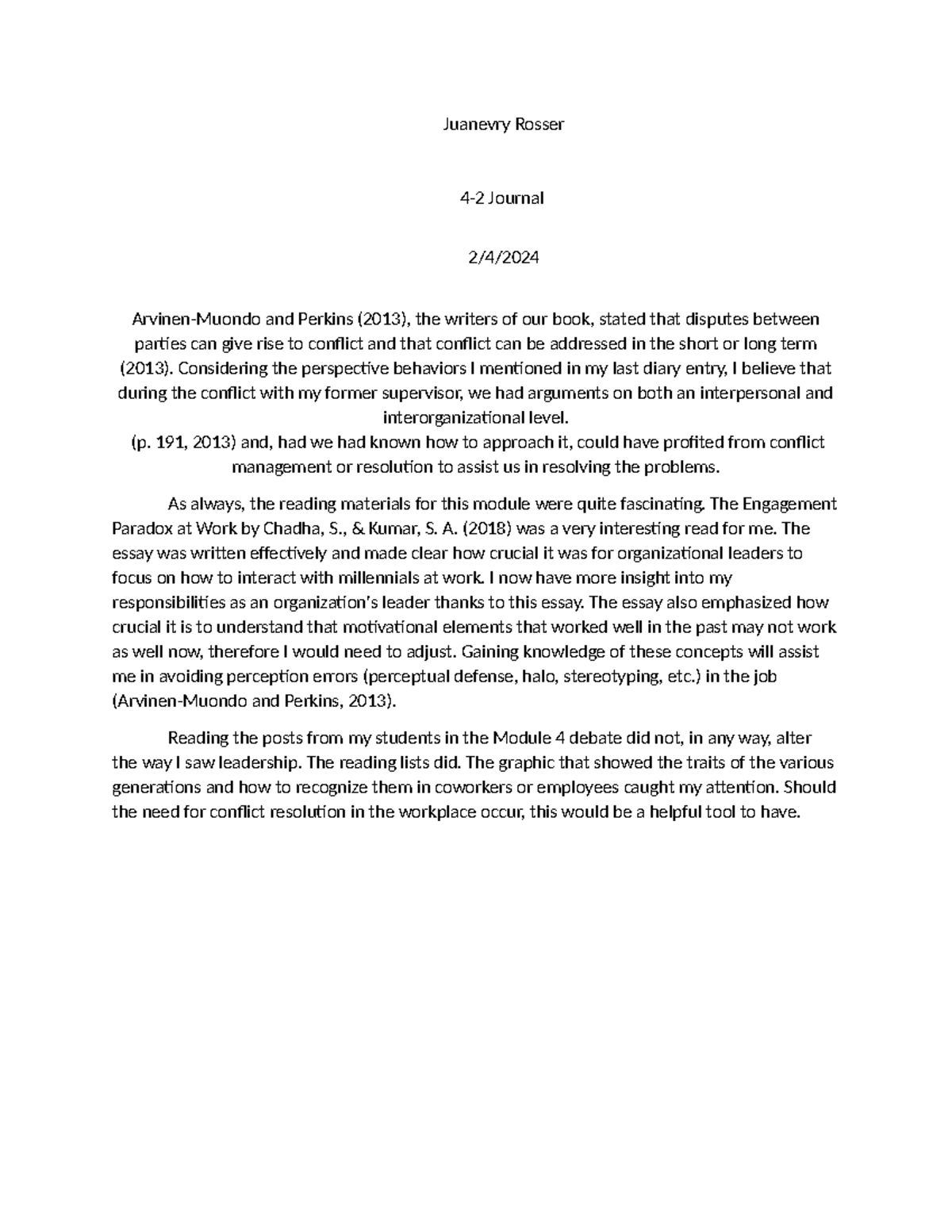 4-2 Journal - Juanevry Rosser 4-2 Journal 2/4/ Arvinen-Muondo and ...