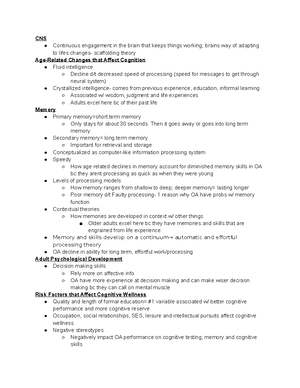 OA Delirium and Dementia - Delirium Usually brought on by something ...