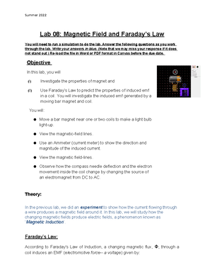 Lab 8 Download and complete - Lab 08: Magnetic Field and Faraday’s Law ...