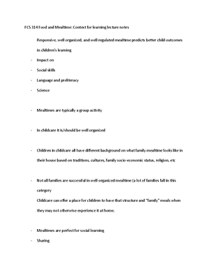 FCS 314 Case Study Two - FCS 314 Case Study 2 Points: 100 10 pts for ...