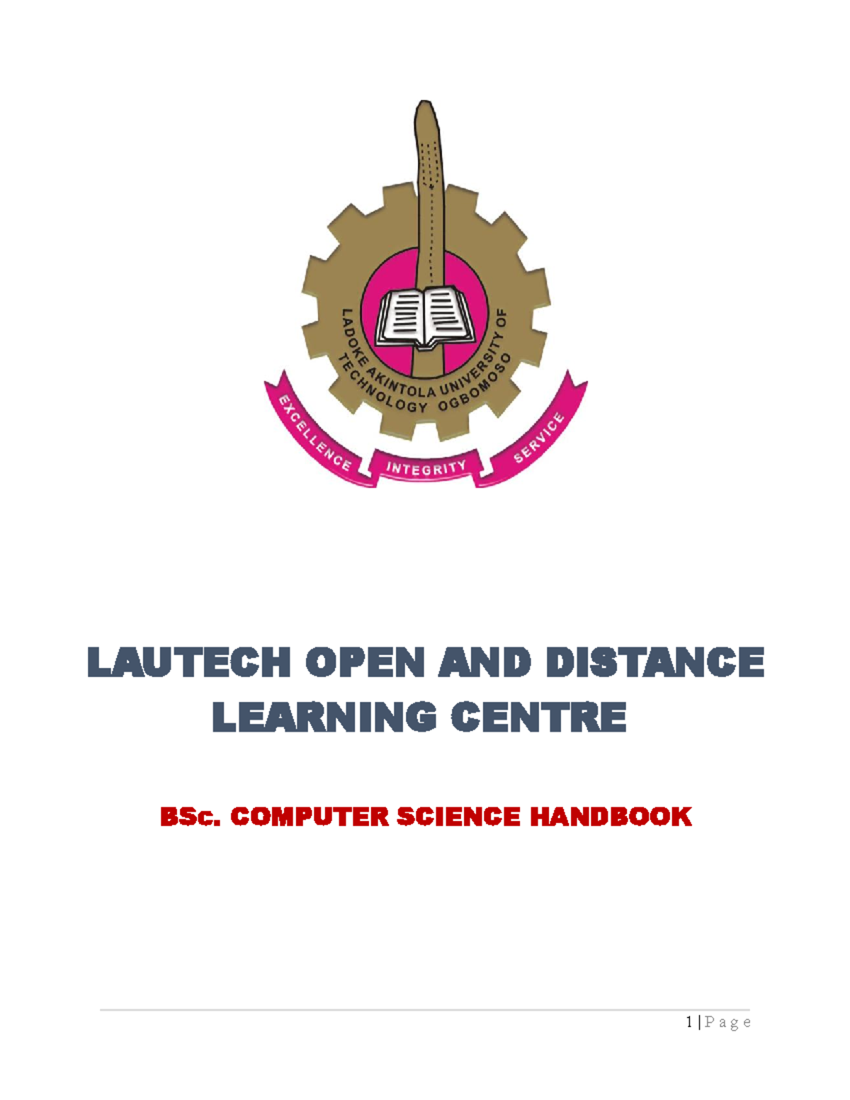 Hand-Book-Computer - LAUTECH OPEN AND DISTANCE LEARNING CENTRE BSc ...