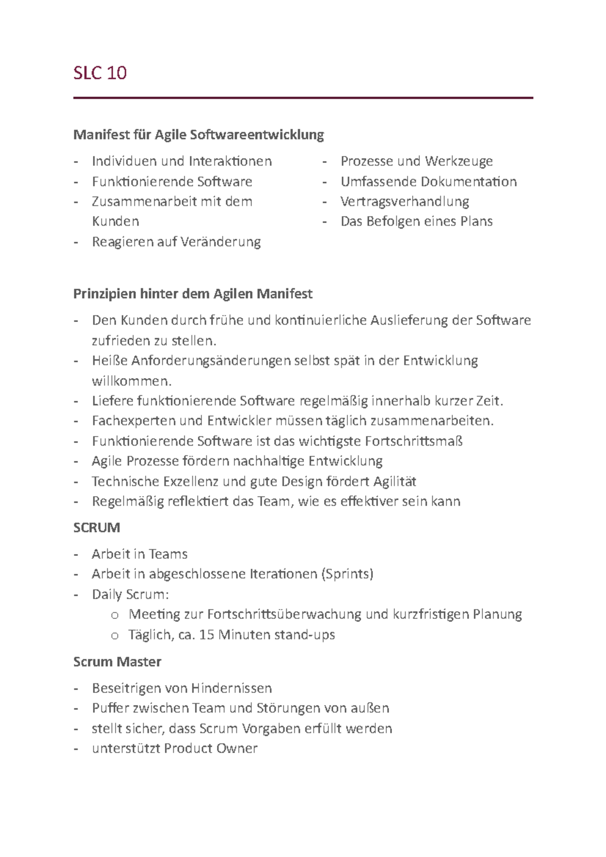 Software Life Cycle - Kapitel 10 - SLC 10 Manifest für Agile ...