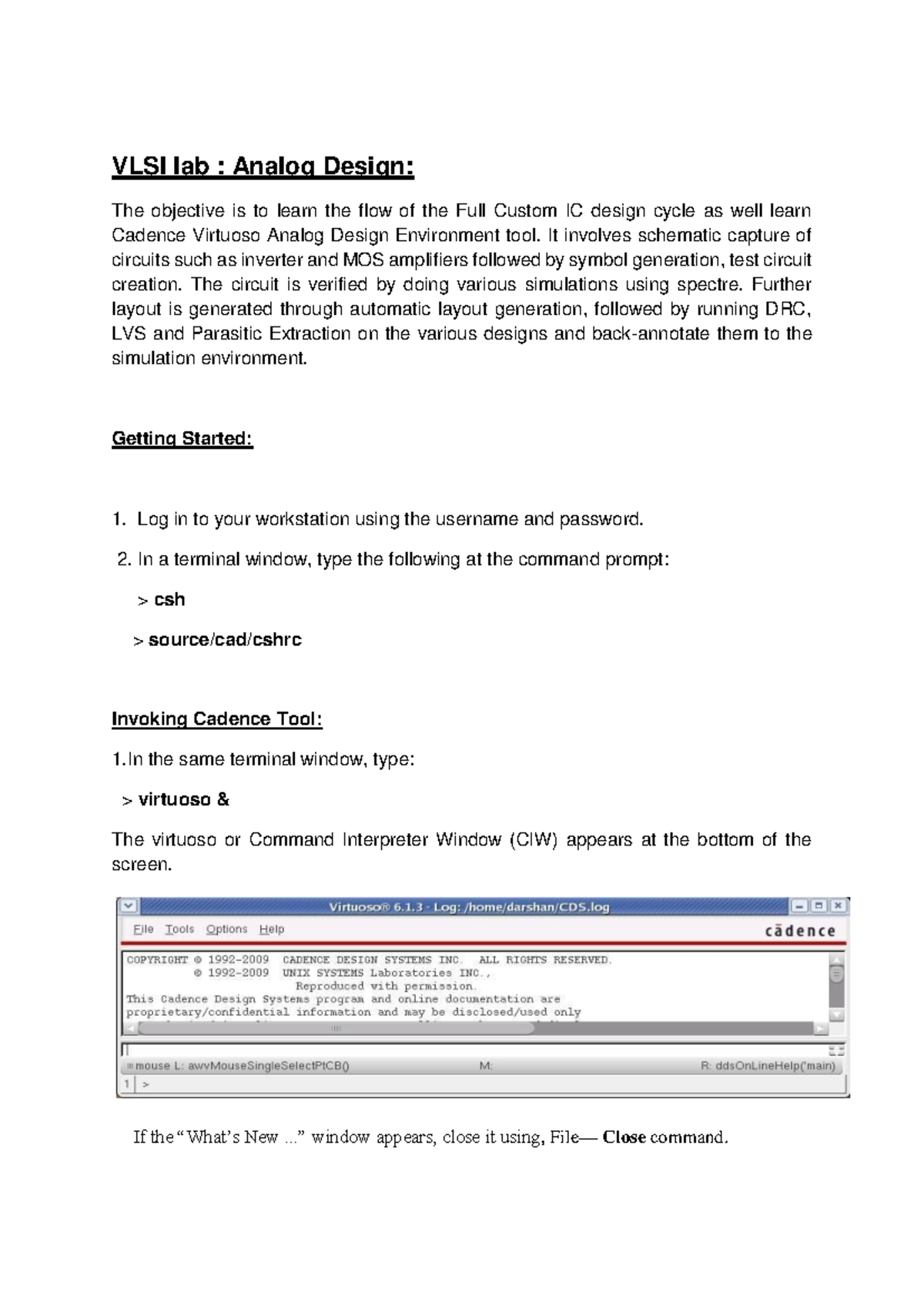 Cadence Virtuoso schematic tool flow - VLSI lab : Analog Design: The ...