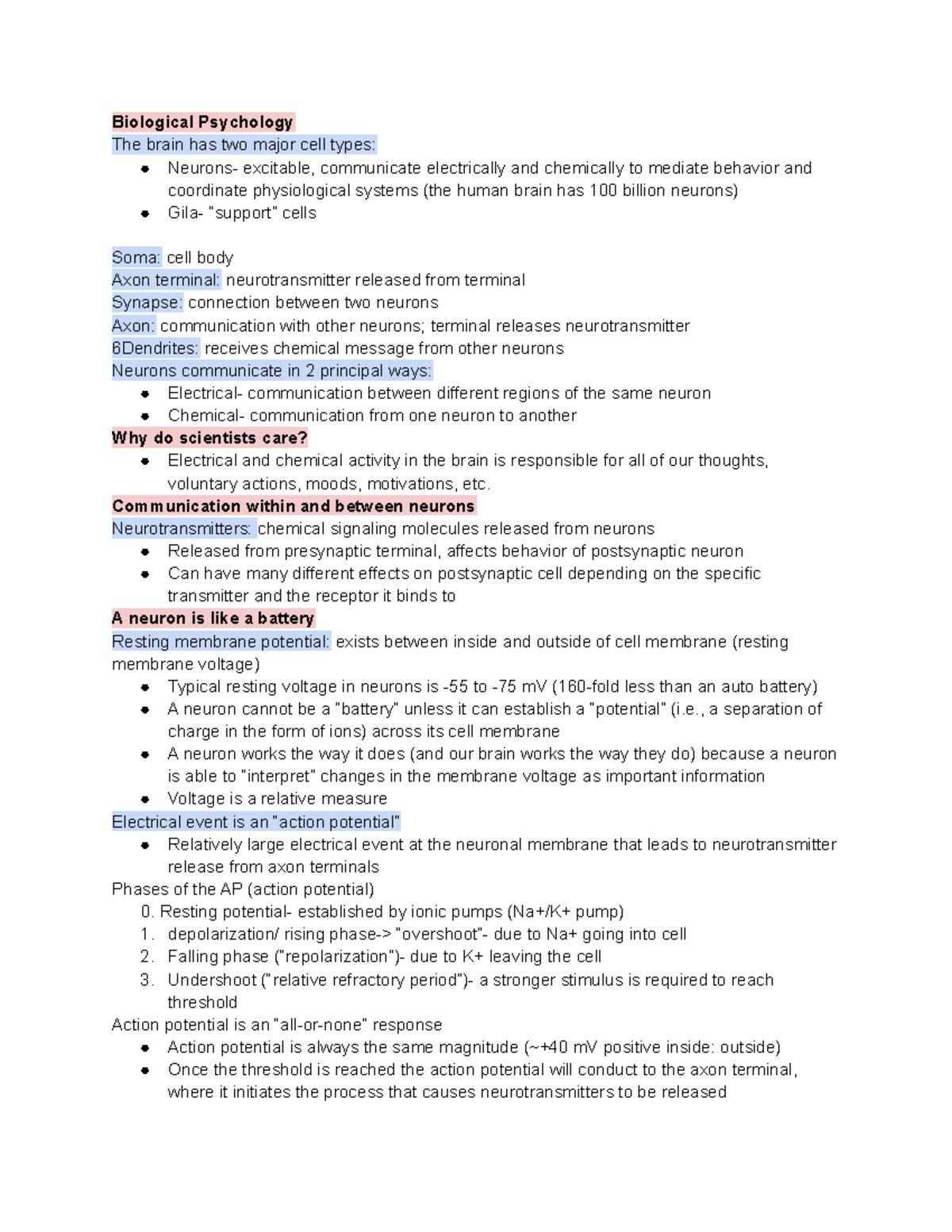 Chapter 3 - Michael Morris - Biological Psychology The brain has two ...
